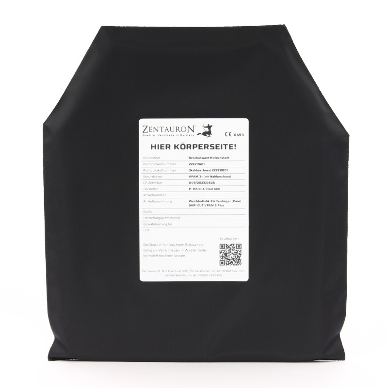 Soft ballistics VPAM 3 Plus for plate carrier SAPI format