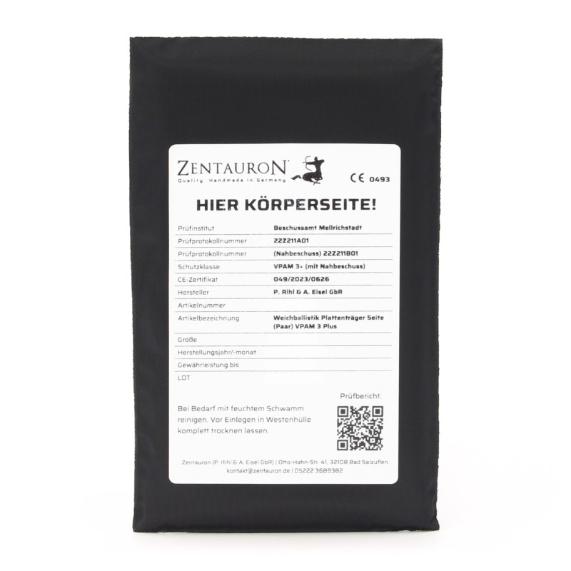 Soft ballistics VPAM 3 side f. plate carrier Kummerberbund