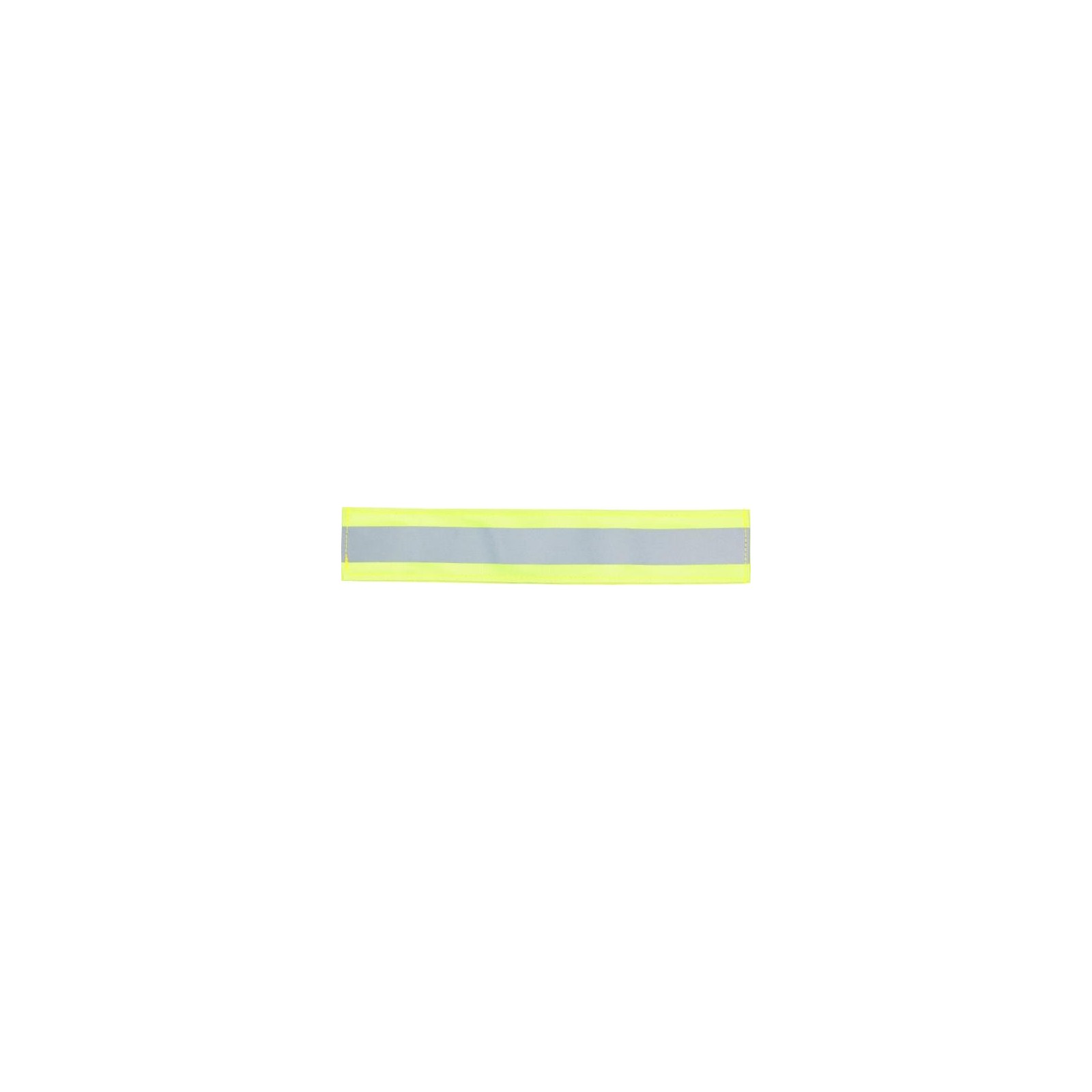 Yellow light strip with silver reflector surface and Velcro fastening