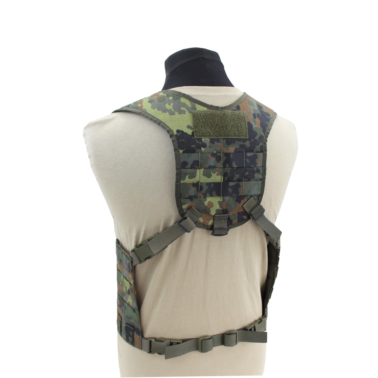 Split Front Chest Rig with MOLLE system for individual outfitting