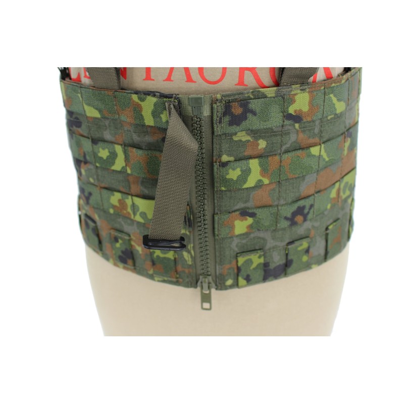 Split Front Chest Rig with MOLLE system for individual outfitting