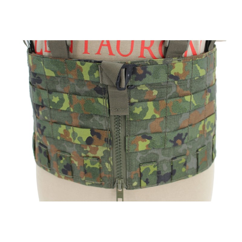 Split Front Chest Rig with MOLLE system for individual outfitting