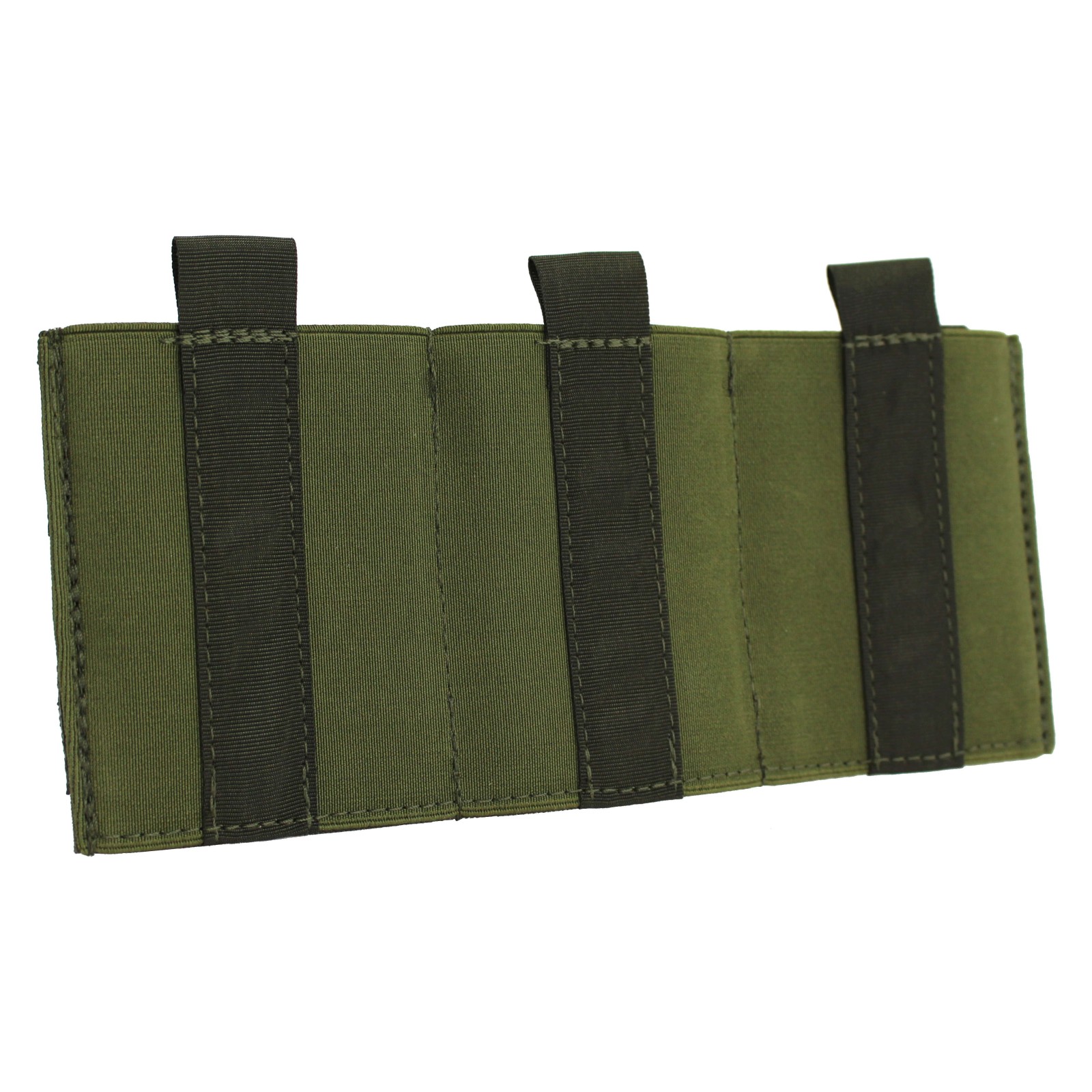 Triple magazine pouch made of elastic band with MOLLE attachment