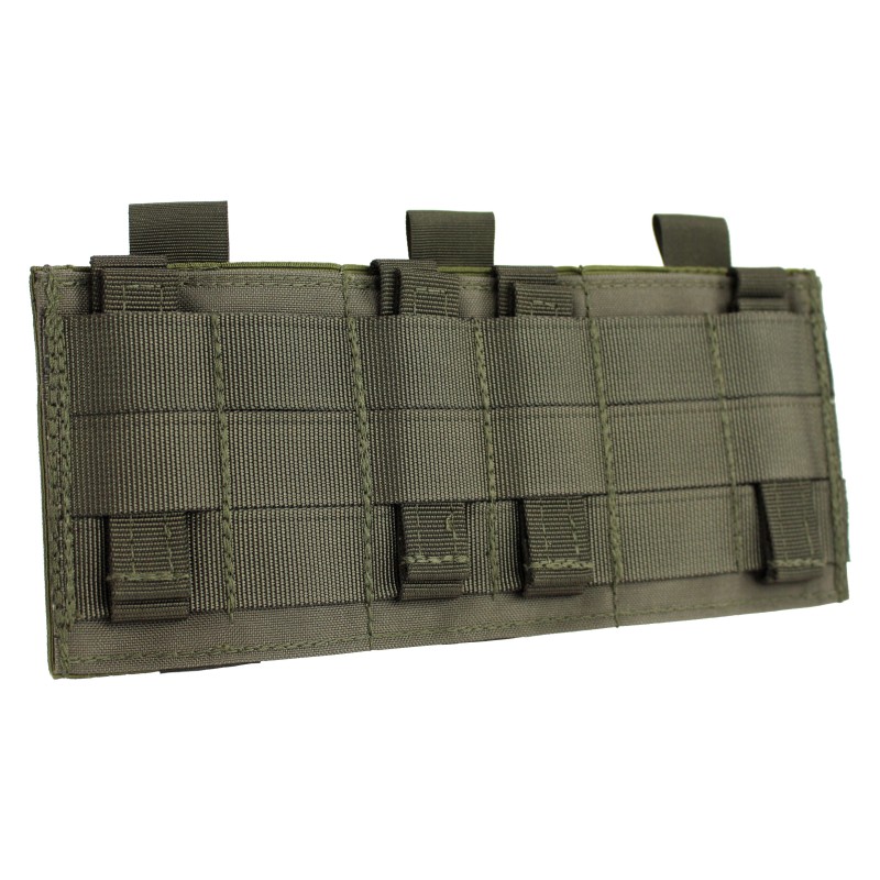 Triple magazine pouch made of elastic band with MOLLE attachment